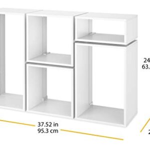 Whitmor Clip & Cube 5-Piece Organizer, White