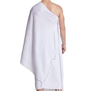 GladThink Muslim Arab Men Ihram Hajj Light Towel White