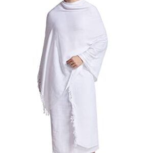 GladThink Muslim Arab Men Ihram Hajj Light Towel White