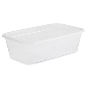 life story durable 5.7-liter clear shoe & closet storage box container (12 pack)