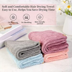 Domxies Microfiber Hair Towel Wrap, Hair Drying Towel, Ultra Absorbent Fast Drying Hair Towel Wraps for Wet Hair, Long, Curly, Thick, Frizzy Hair (Mint Green)