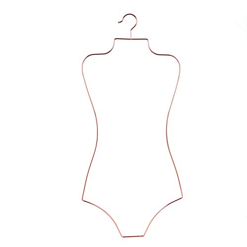 Arekuaei Rose Gold Wire Lingerie Hangers Body Shape Metal Display Bikini Swimwear hanger-10 of Pack