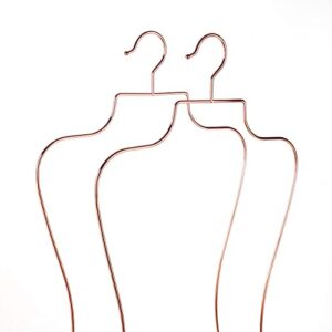 Arekuaei Rose Gold Wire Lingerie Hangers Body Shape Metal Display Bikini Swimwear hanger-10 of Pack