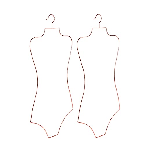 Arekuaei Rose Gold Wire Lingerie Hangers Body Shape Metal Display Bikini Swimwear hanger-10 of Pack