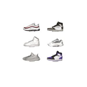 PMMAZX Floating Shoe Display Set of 6 for Wall Mount, Acrylic Shoe Shelf for Wall is Used for Shoe Display or Shoe Box, Suitable for Shoe Wall Shelf in Living Room, Bedroom, Shop (Transparent, Round)