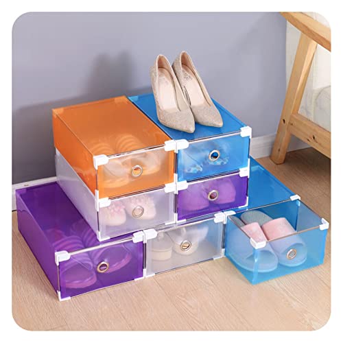 Shoe Organizer Drawer Transparent Plastic Shoe Storage Box Rectangle PP Thickened Shoes Organizer Drawer Shoe Boxes (Color : Yellow)