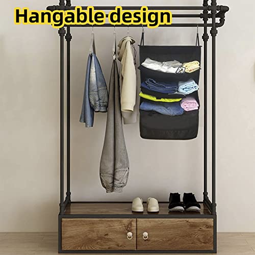 Jaugufiy Hanging Closet Storage Bag Multi-layer Hanging Travel Shelves Suitcase Foldable Hanging Packing Cubes Suitcase Storage Bag for Travel for Wardrobe