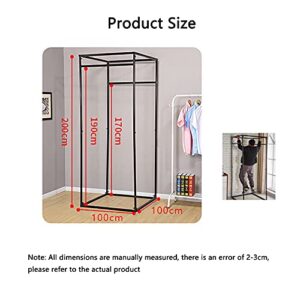 MORN Fitting Room, 43x43x78 inch Clothing Store Changing Room, Strong Shading, Better Privacy Protection Fitting Room-Easy to Assemble, Clothing Store, Private Space (Black) ( Color : Black )