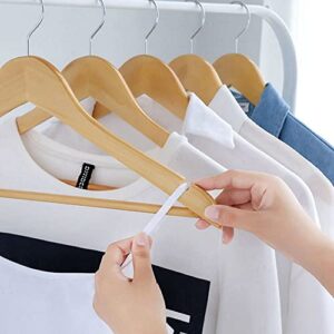 5Pcs Wooden Hangers, Smooth Finish Wooden Coat Hangers Practical Suit Wardrobe Storage Drying Rack Durable Closet Organizer(Yellow)