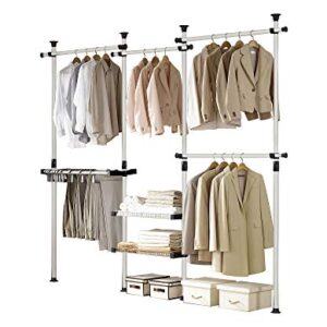 PRINCE HANGER, Deluxe Pants & Shelf Hanger, Clothing Rack, Clothes Organizer, Pants Hanger, Freestanding, Tension Rod, Closet system, Closet organizer, Clothes rack, Heavy Duty, PHUS-0052, Made in Korea