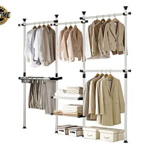 PRINCE HANGER, Deluxe Pants & Shelf Hanger, Clothing Rack, Clothes Organizer, Pants Hanger, Freestanding, Tension Rod, Closet system, Closet organizer, Clothes rack, Heavy Duty, PHUS-0052, Made in Korea