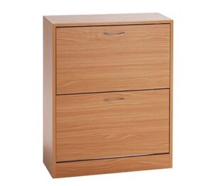 yak about it double door shoe cabinet - beech