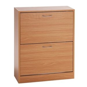 Yak About It Double Door Shoe Cabinet - Beech