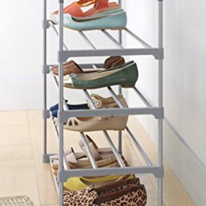 Whitmor 4-Tier, Gray Shoe Rack