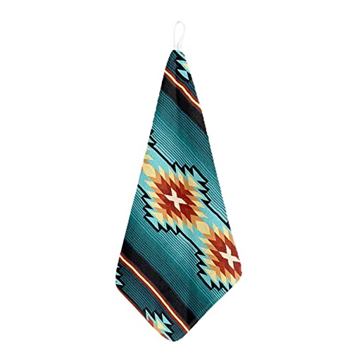 ZFRXIGN Boho Aztec Kitchen Towels Southwestern Hanging Towels Home Decor Bath Hand Towel Hang Cloth Tie Towel Absorbent Native American Tribal Indian Style