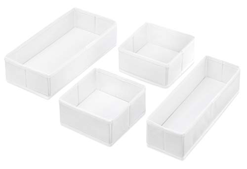 Whitmor Set of 4-White Drawer Organizer