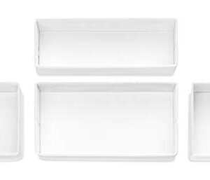 Whitmor Set of 4-White Drawer Organizer