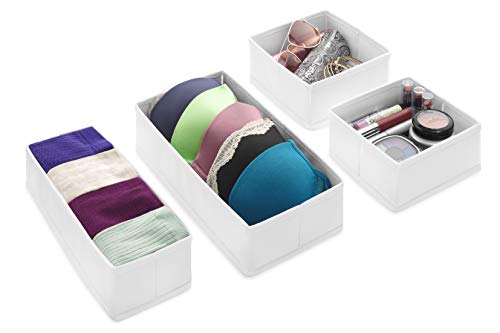 Whitmor Set of 4-White Drawer Organizer