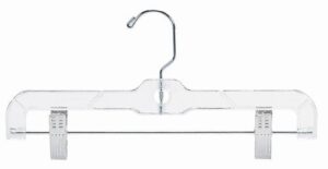 only hangers 12" children's plastic pant/skirt hanger [ bundle of 25 ]