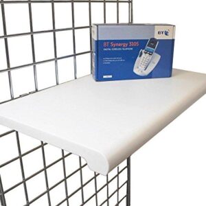 Only Garment Racks #5901WHITE (Pack of 4) Injection-Molded Shelves, 13" Depth x 24" Length, White (Pack of 4)