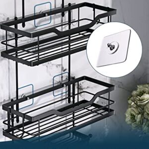 Consumest Shower Caddy, Shower Caddy Over Shower Head with Soap Holder, No Drilling Hanging Shower Organizer with 4 Movable Hooks, Rustproof & Waterproof Shower Storage Rack