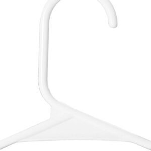 Zoyer Plastic Hangers (50 Pack, White)- Durable Clothes Hangers- Space Saving Shirt Hangers- Slim Coat Hangers- Suit Hangers