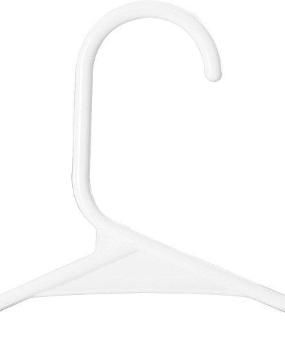 Zoyer Plastic Hangers (50 Pack, White)- Durable Clothes Hangers- Space Saving Shirt Hangers- Slim Coat Hangers- Suit Hangers