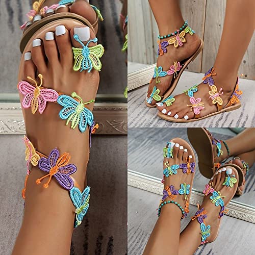 LucaSng Butterfly Open Toed Sandals - Rich Colors, Stylish Design for Summer