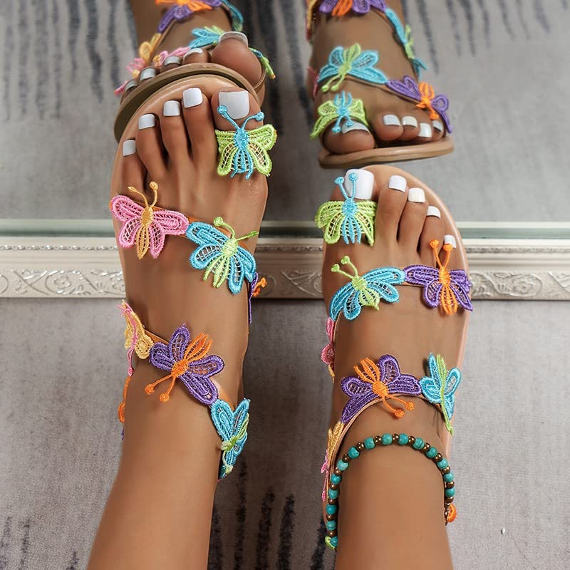 LucaSng Butterfly Open Toed Sandals - Rich Colors, Stylish Design for Summer