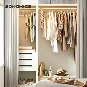 SONGMICS 50-Pack Coat Hangers and Set of 30 Shirt Hangers Bundle, Plastic Hangers, Non-Slip, Durable, Light and Dark Gray UCRF50G and UCRP20G30