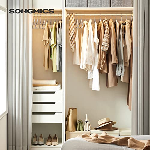 SONGMICS 50-Pack Coat Hangers and Set of 30 Shirt Hangers Bundle, Plastic Hangers, Non-Slip, Durable, Light and Dark Gray UCRF50G and UCRP20G30