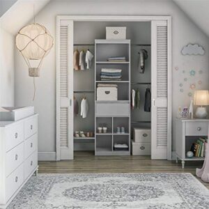 little seeds grow with me grey adjustable kids’ closet organizer system