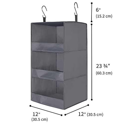 GRANNY SAYS Bundle of 2-Pack Fabric Storage Bins & 1-Pack Hanging Closet Organizer