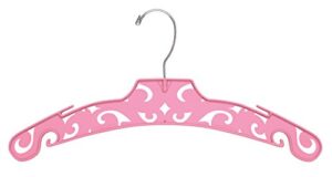 boutique pink carved plastic dress hangers - pack of 50