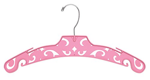 Boutique Pink Carved Plastic Dress Hangers - Pack of 50