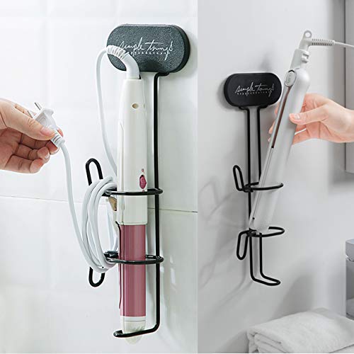 Hair Tool Organizer, Bathroom Hair Dryer Holder Wall Mounted Hair Straightener Hanging Rack Hair Styling Tool Storage Organizer Stick Stand for Flat Irons, Curling Wands, Hair Straighteners, Combs