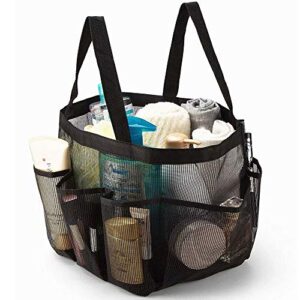 portable mesh shower caddy, quick dry shower tote hanging bath & toiletry organizer bag