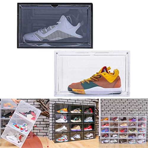 WALNUTA Clear Plastic Shoe Box with Magnetic Closure Stackable Storage Case Shoe Organizer Collection Display for Men Women (Color : A)