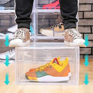 WALNUTA Clear Plastic Shoe Box with Magnetic Closure Stackable Storage Case Shoe Organizer Collection Display for Men Women (Color : A)