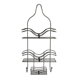 Simplify Bath Bliss Ocean Design Shower Caddy in Black Onyx