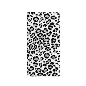 vantaso bath hand towels snow leopard animal print，soft & absorbent washcloths towel for bathroom kitchen hotel gym spa