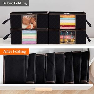 Lifewit 4 Pack 35L Clothes Storage Bag, Bundle with 4 Pack 90L Clothes Storage Bag Organizer, Black