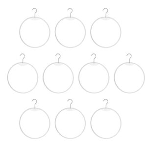 jojofuny 10pcs plastic round circle loop hanger thong underwears display ring hangers hook bikini swimwear lingerie brief display hoop rack hangers holder