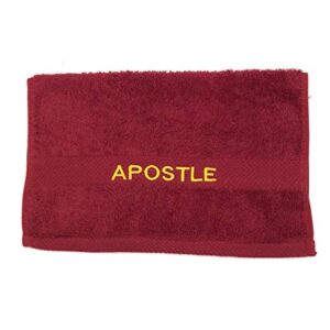 Mercy Robes Preaching Hand Towel Apostle(Burgundy/Gold)