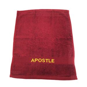 Mercy Robes Preaching Hand Towel Apostle(Burgundy/Gold)