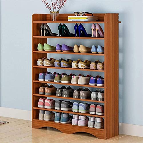 llibnn 8 Tiers Wooden Shoe Storage Shelf Adjustable Shoe Tower Cabinet for Closet Entryway Hallway Easy to Assemble (Color : B) (Color : B)