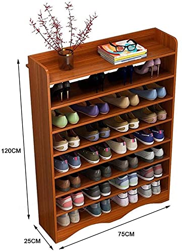 llibnn 8 Tiers Wooden Shoe Storage Shelf Adjustable Shoe Tower Cabinet for Closet Entryway Hallway Easy to Assemble (Color : B) (Color : B)