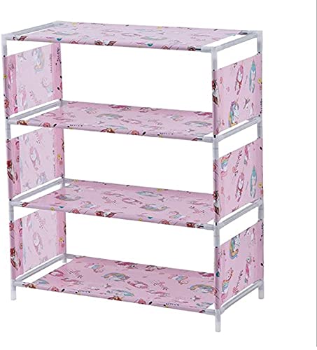 llibnn Shoe Rack,Non-Woven 4-Tier Dust-Proof Shoe Standing Storage Tall Shoe Organiser with Waterproof Fabric Tiers Simple Assembled,462254CM (Color : F) (Color : E)