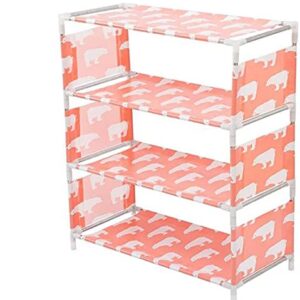 llibnn Shoe Rack,Non-Woven 4-Tier Dust-Proof Shoe Standing Storage Tall Shoe Organiser with Waterproof Fabric Tiers Simple Assembled,462254CM (Color : F) (Color : E)