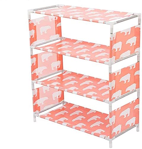 llibnn Shoe Rack,Non-Woven 4-Tier Dust-Proof Shoe Standing Storage Tall Shoe Organiser with Waterproof Fabric Tiers Simple Assembled,462254CM (Color : F) (Color : E)